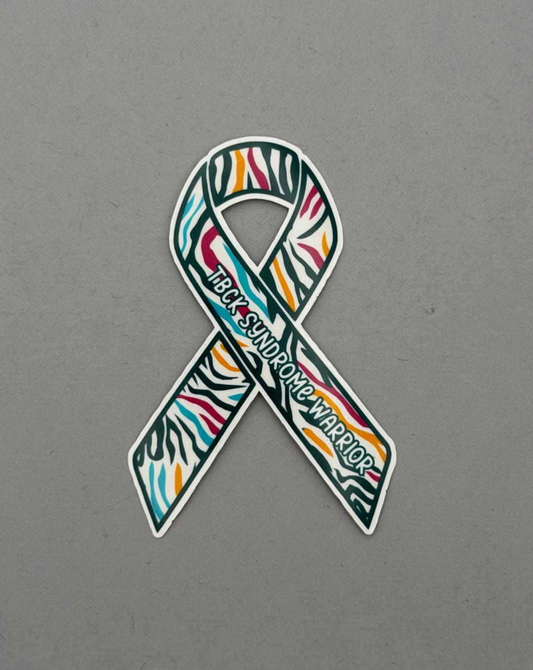 TBCK Syndrome Warrior Ribbon Sticker | Water Resistant Sticker - Etsy