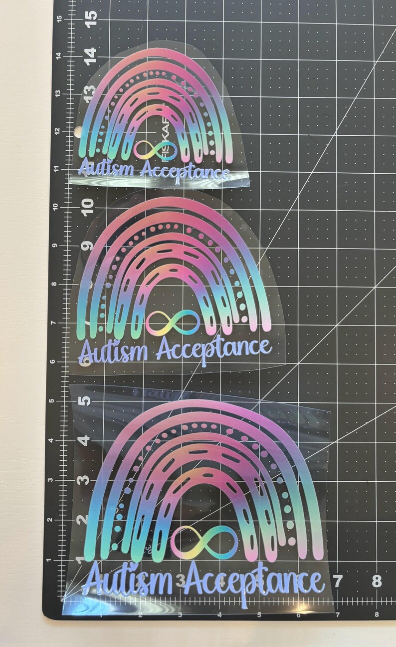 Autism Acceptance Rainbow Car Decal | Autism Decal | Autism Awareness ...