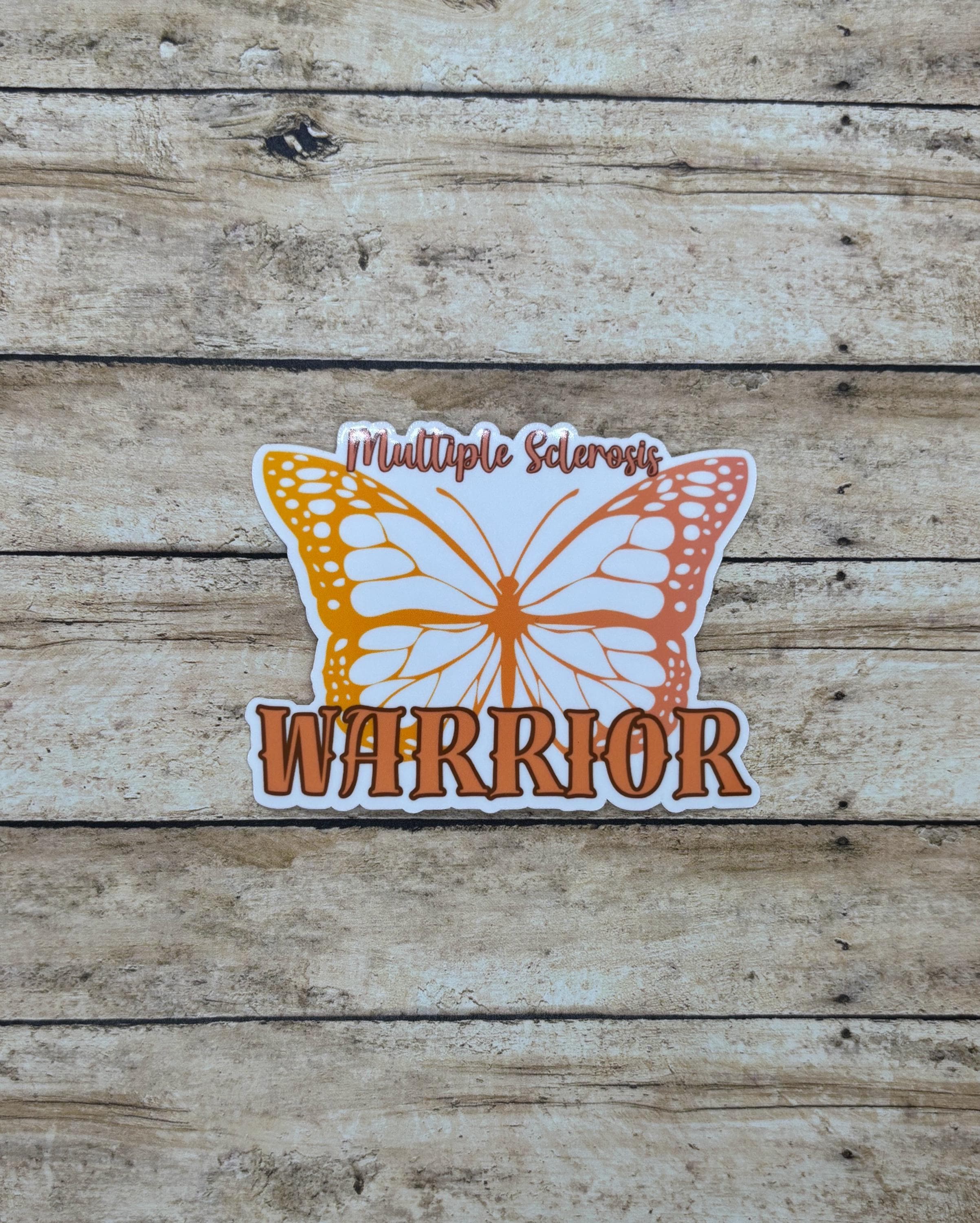 Multiple Sclerosis Warrior Butterfly Sticker | MS Awareness | MS ...