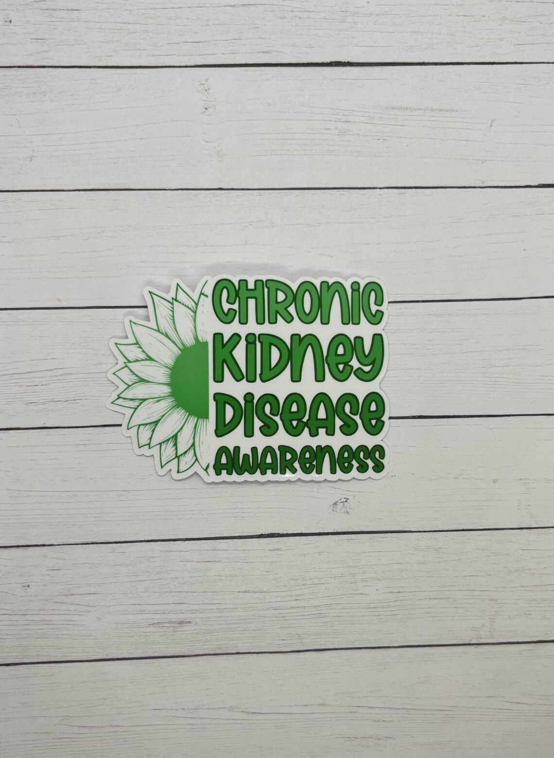 Chronic Kidney Disease Awareness Sunflower Sticker | CKD Awareness ...