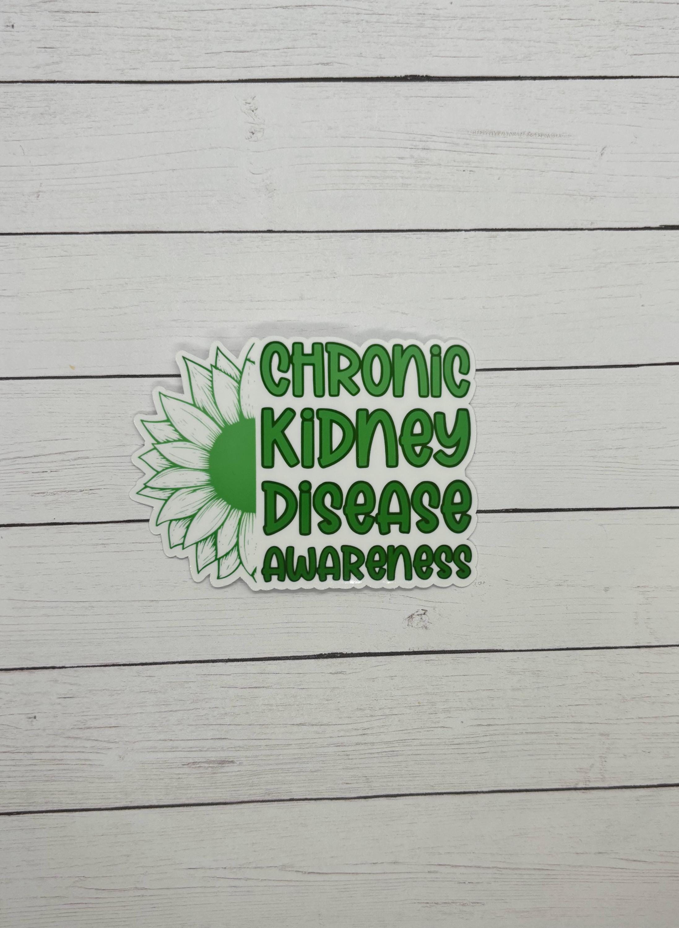 Chronic Kidney Disease Awareness Sunflower Sticker | CKD Awareness ...