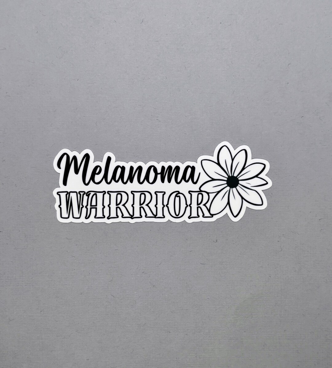 Melanoma Warrior Flower Sticker or Magnet | Melanoma Sticker | Melanoma ...