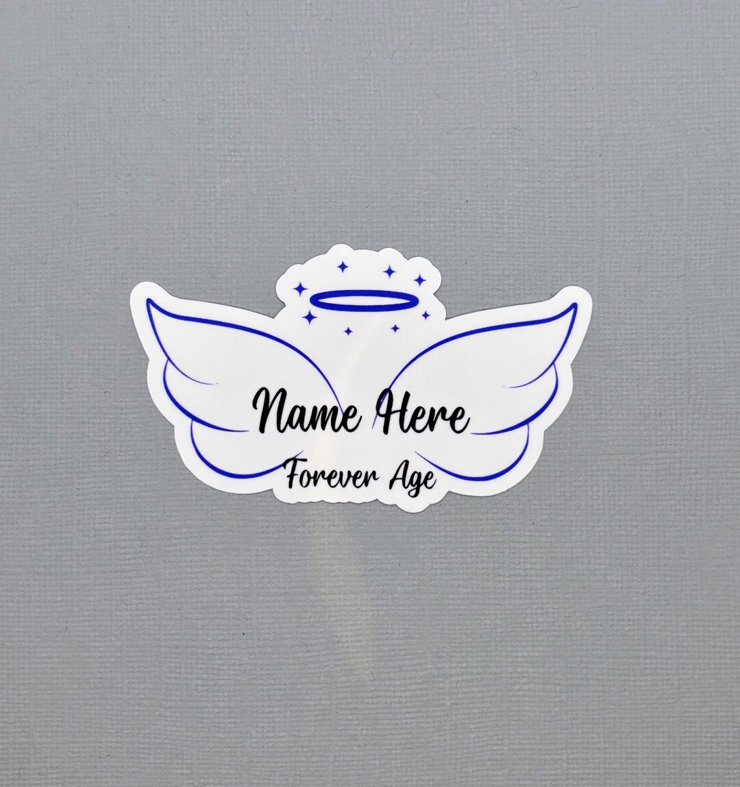 Customizable Overdose Angel Wing Sticker | Overdose Awareness | Drug ...