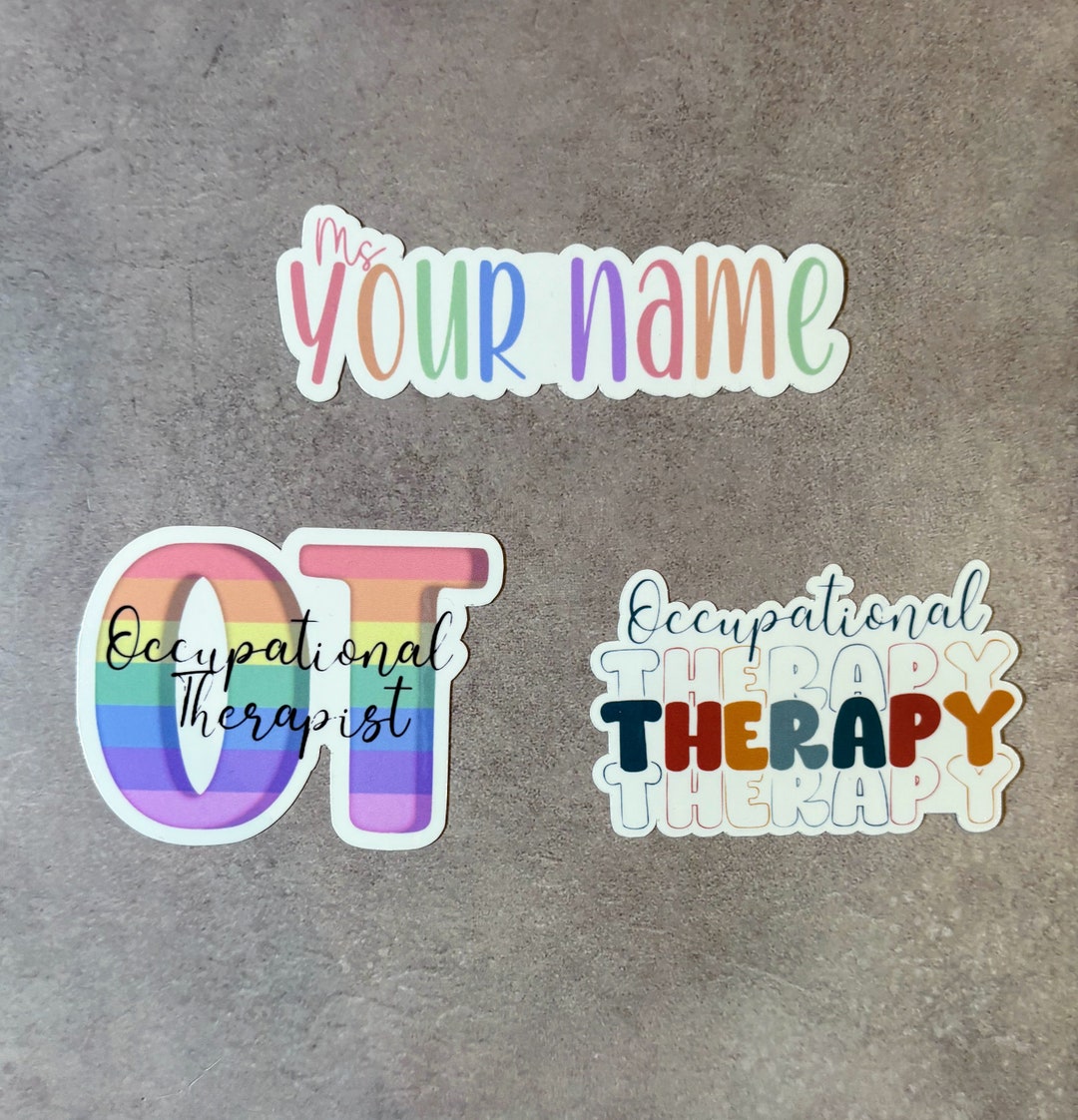 Occupational Therapist 3 Pack Sticker Bundle With Customizable Name in ...