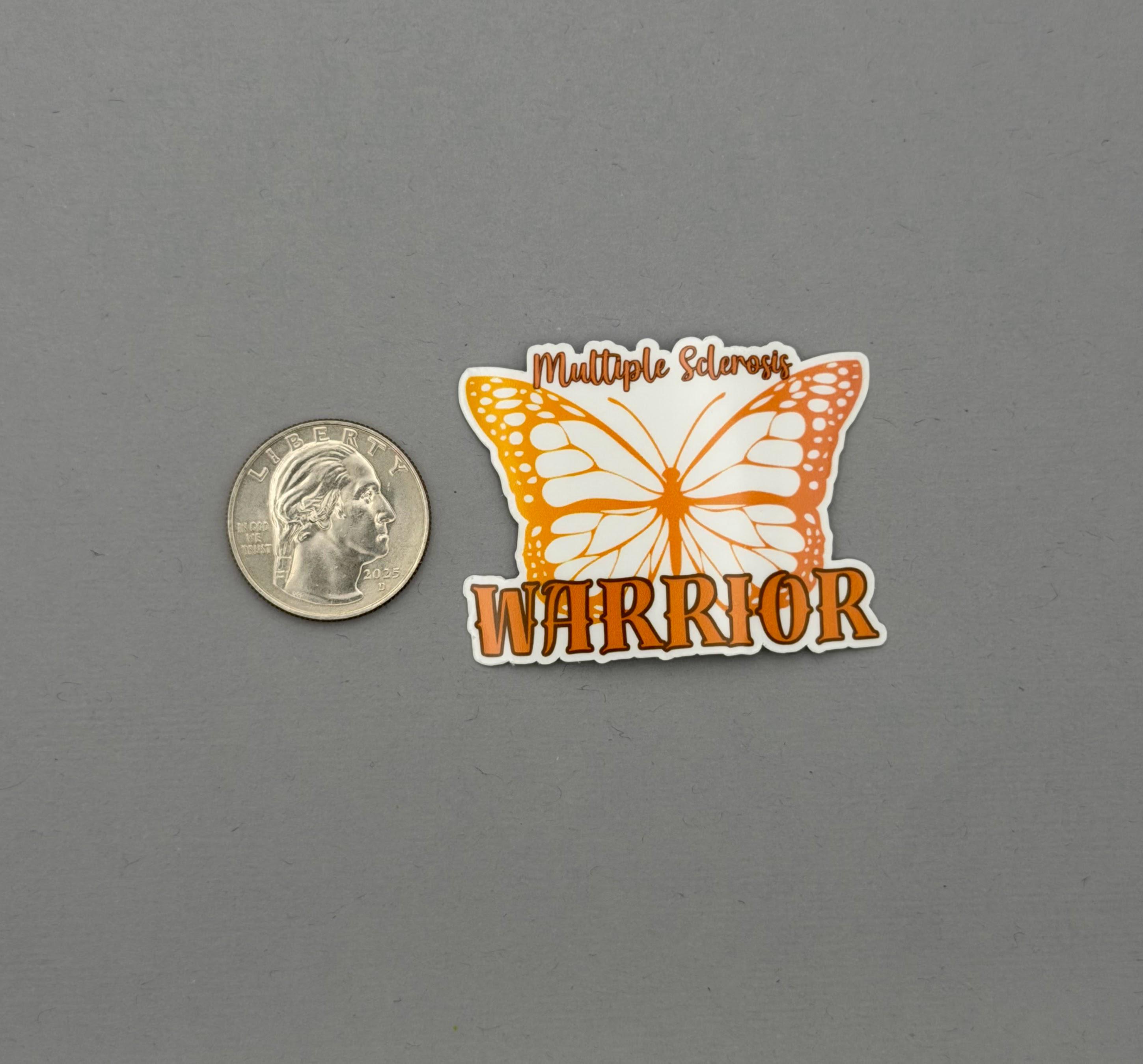 Multiple Sclerosis Warrior Butterfly Sticker | MS Awareness | MS ...