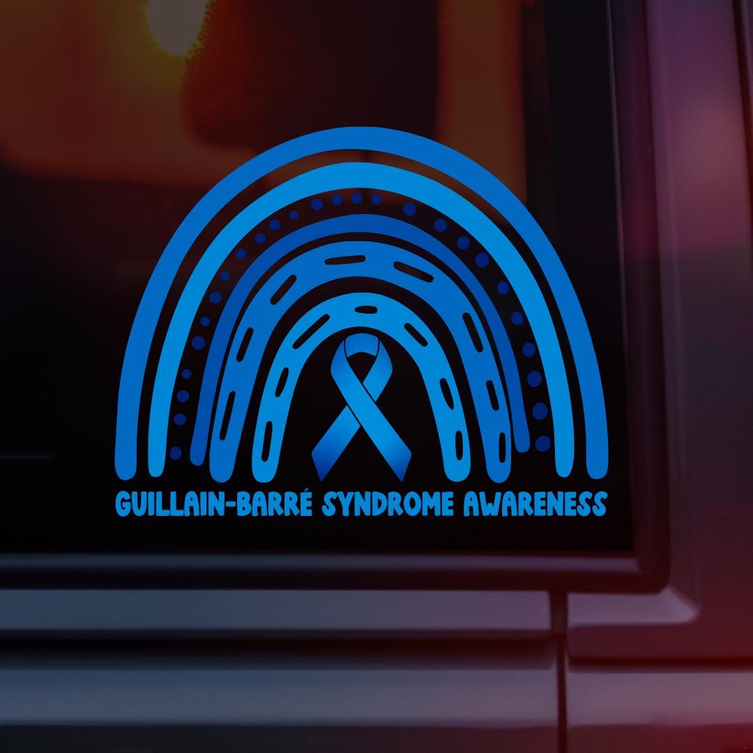 Guillain-barre Syndrome Awareness Rainbow Car Decal | Guillain-barre ...