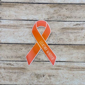 Leukemia Warrior Ribbon Sticker | Leukemia Sticker | Leukemia Awareness ...