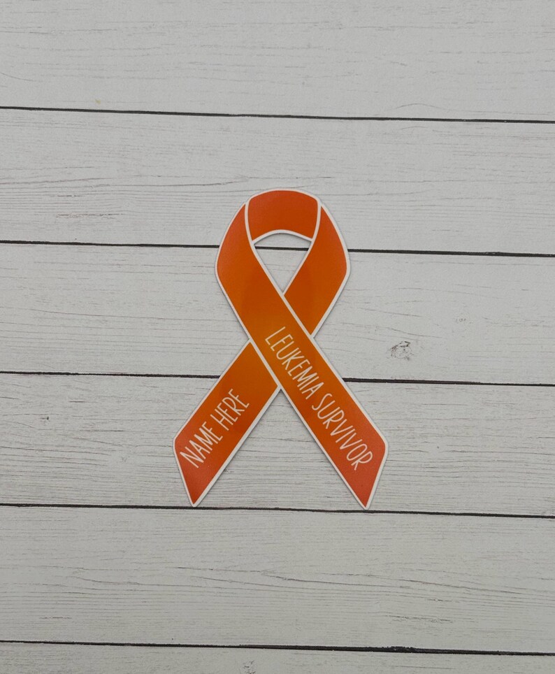 Leukemia Survivor Custom Ribbon Sticker | Leukemia Sticker | Leukemia ...