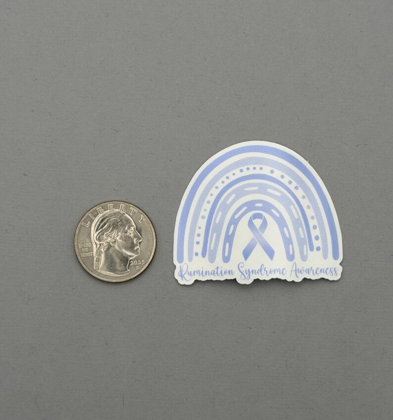 Rumination Syndrome Awareness Rainbow Sticker | Water Resistant Sticker ...