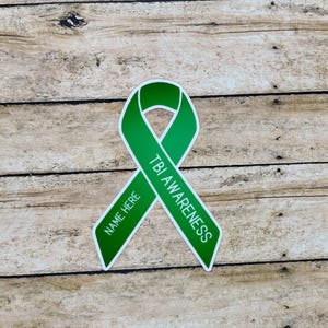 TBI (traumatic Brain Injury) Awareness Custom Ribbon Sticker | TBI ...