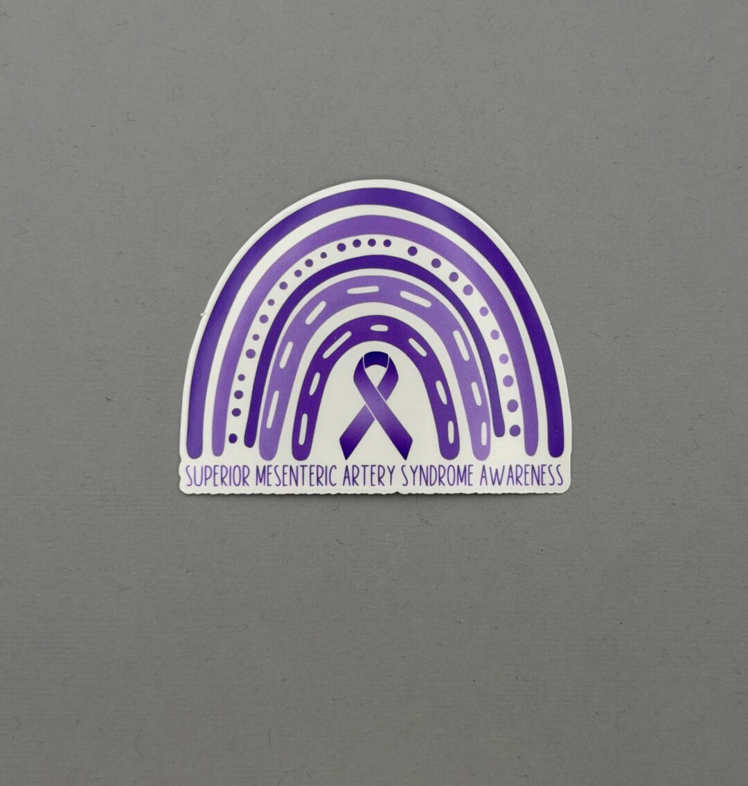 Superior Mesenteric Artery Syndrome Awareness Rainbow Sticker | SMAS ...