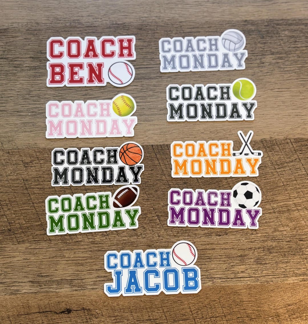 Custom Coach Sticker | Gift for Coach | Gift for Him | Gift for Her ...