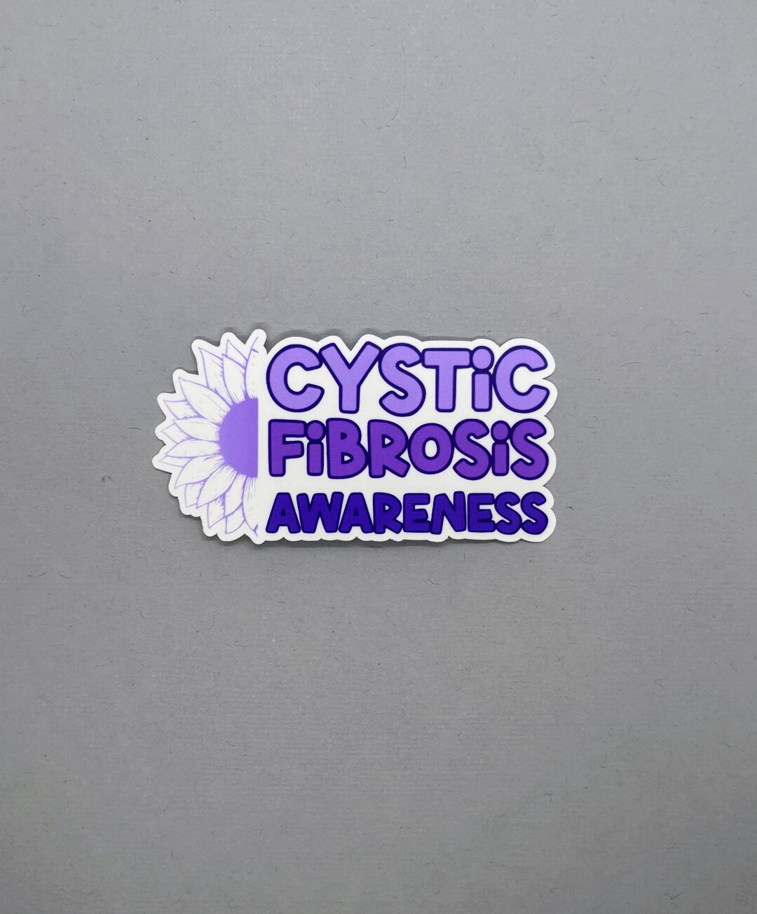 Cystic Fibrosis Awareness Sunflower Sticker | Cystic Fibrosis Sticker | Cystic Fibrosis ...