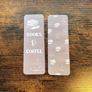 Books & Coffee Bookmark | Cute Bookmark | Gift for Mom | Gift for ...