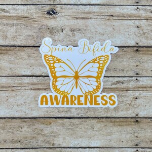 Spina Bifida Awareness Butterfly Sticker | Spina Bifida Sticker | Spina ...