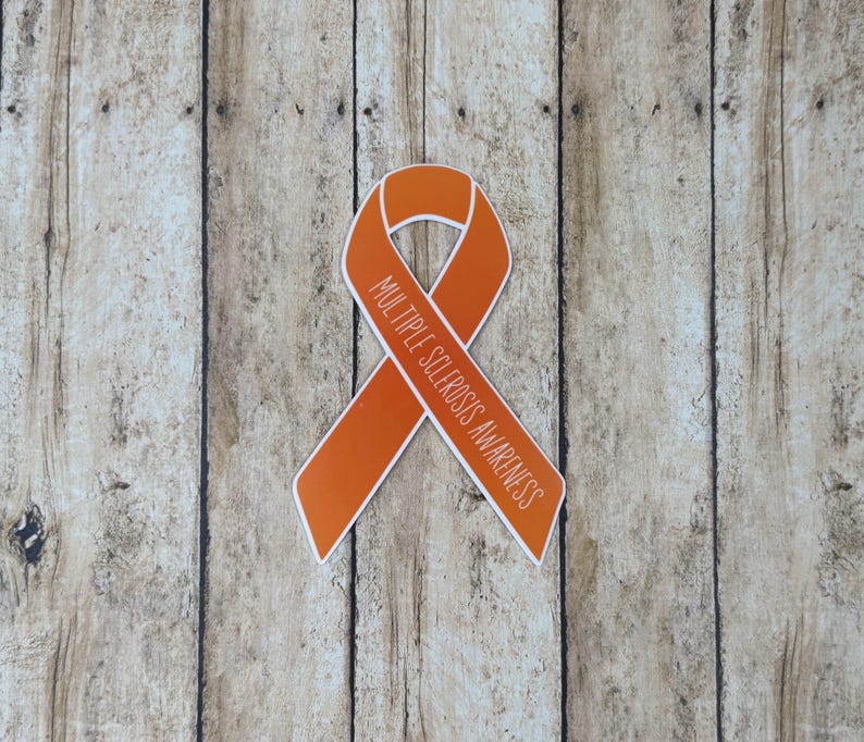 Multiple Sclerosis Awareness Ribbon Sticker | MS Awareness | MS Sticker ...