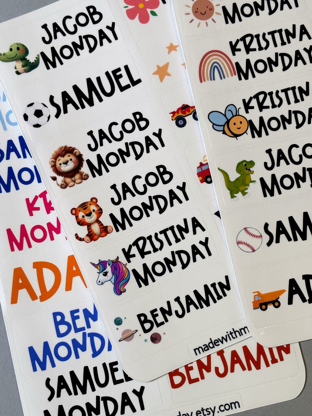 Custom Name Label Stickers 12 Stickers School Labels Day Care Labels 2 