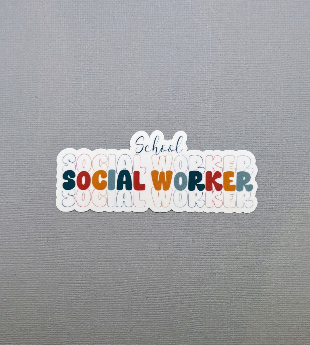 School Social Worker Sticker | Gift for Social Worker | Gift for Him ...