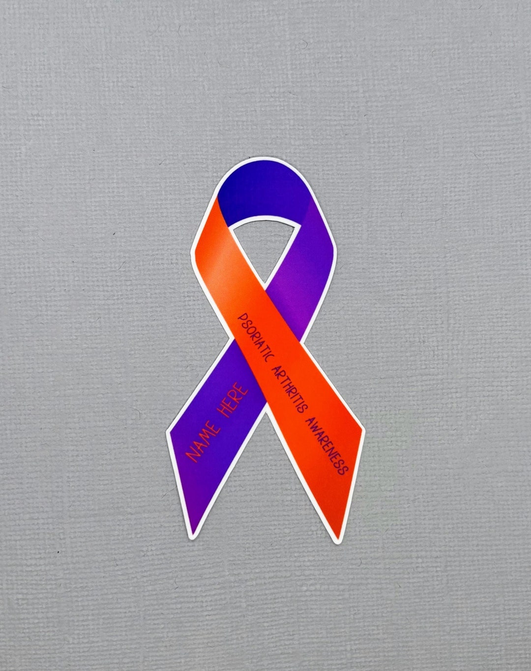 Psoriatic Arthritis Awareness Custom Ribbon Sticker | Autoimmune ...