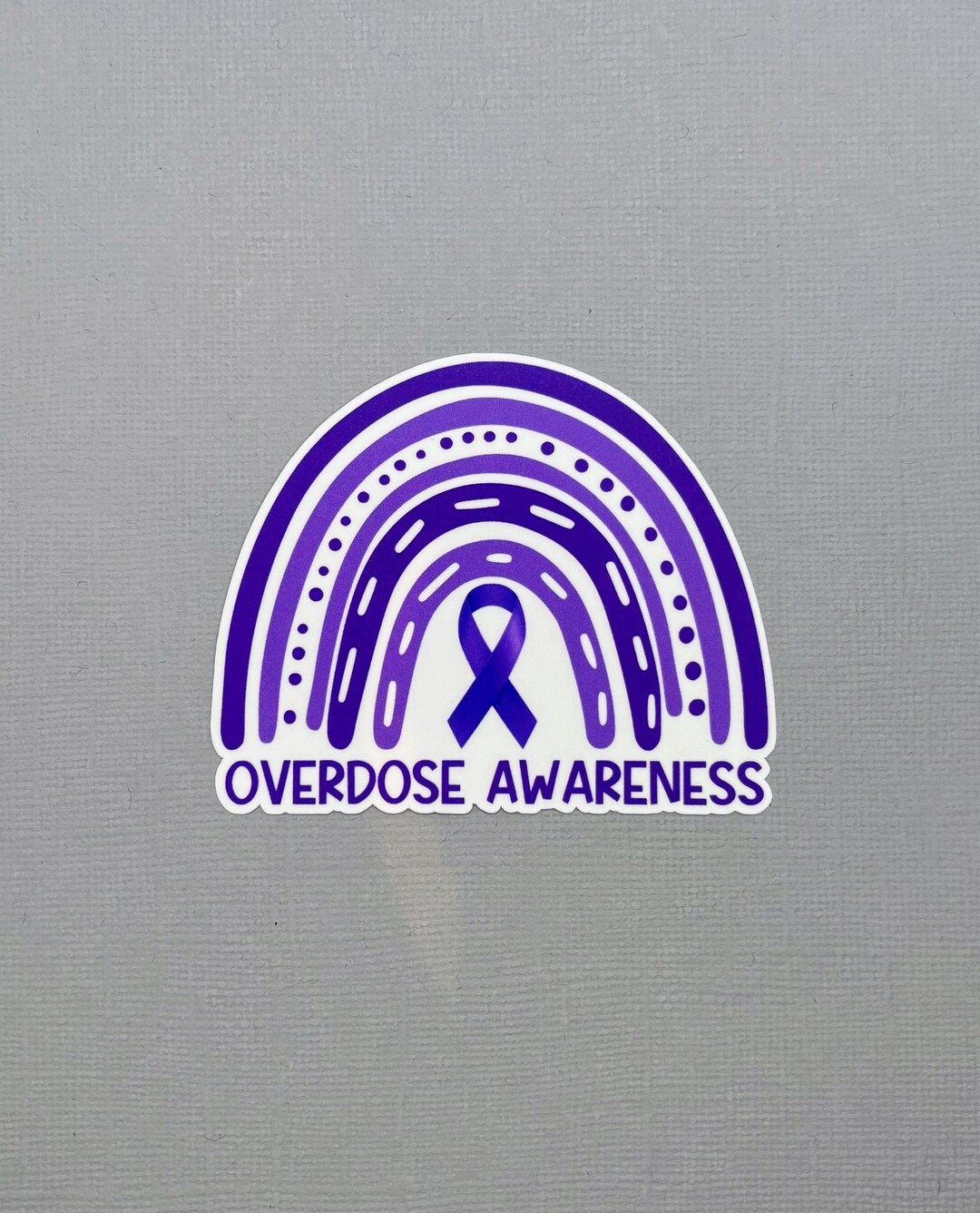 Overdose Awareness Rainbow Sticker Overdose Awareness Drug Epidemic Sticker Water Resistant ...