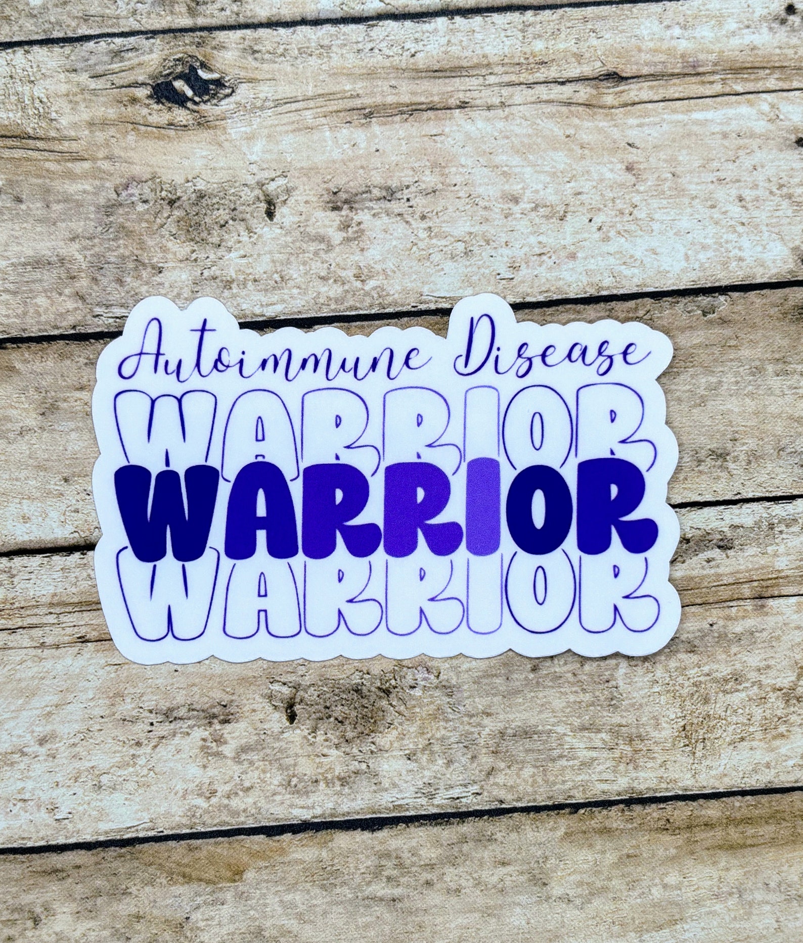 Autoimmune Disease Warrior Sticker | Autoimmune Disease Sticker ...