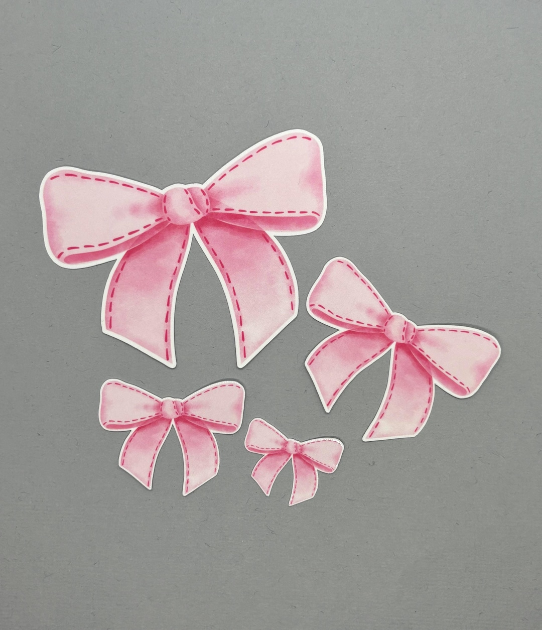 Pink Dots Bow Sticker Sets | Cute Bow Sticker | Bow Sticker | Pink ...