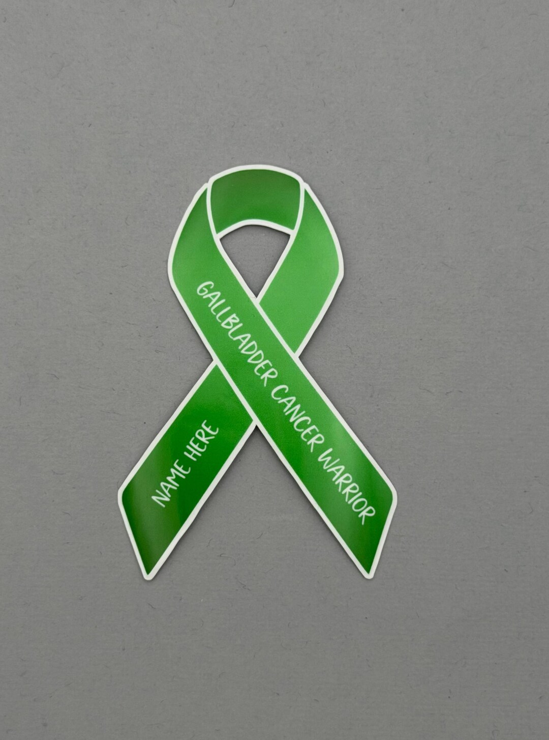 Gallbladder Cancer Warrior Custom Ribbon Sticker | Water Resistant ...