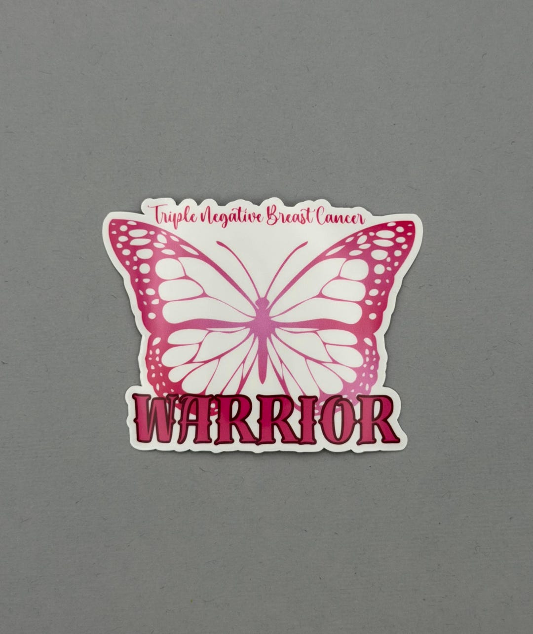 Triple Negative Breast Cancer Warrior Butterfly Sticker | Water ...
