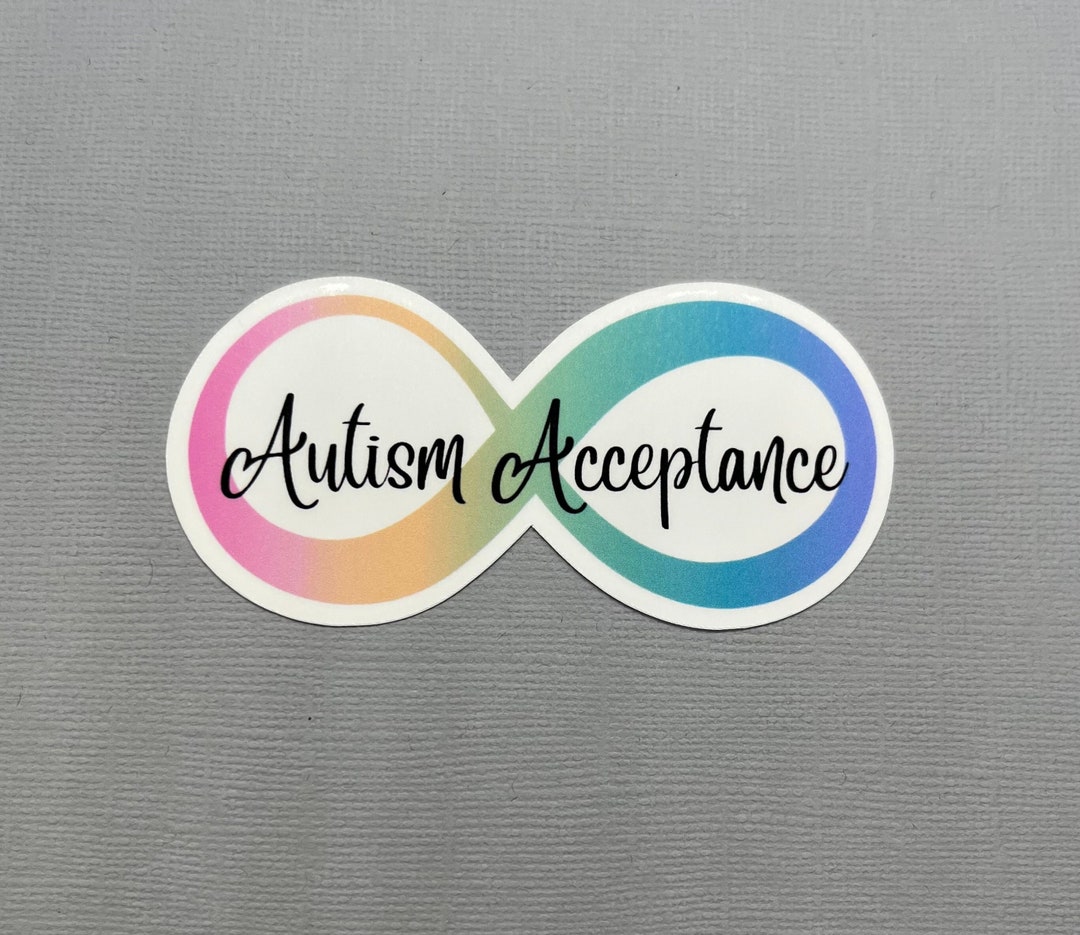 Autism Acceptance Infinity Sticker | Autism Sticker | Autism Awareness ...