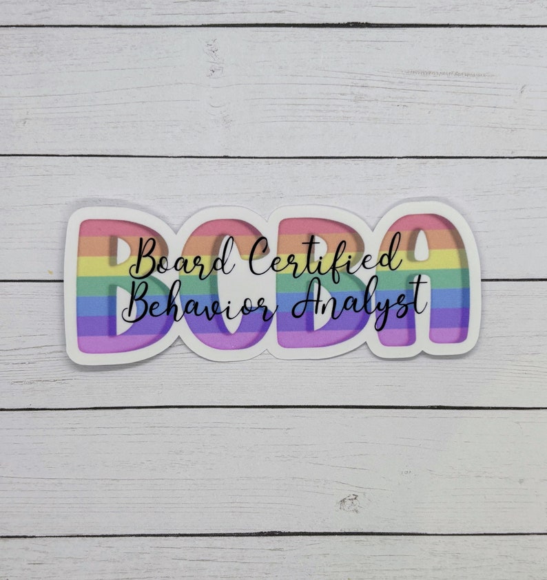 Board Certified Behavior Analysis BCBA Rainbow Sticker | BCBA Sticker ...