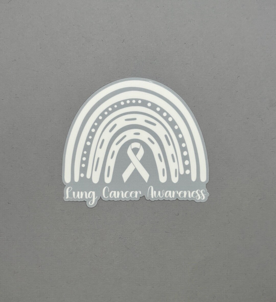 Lung Cancer Awareness Rainbow Sticker | Lung Cancer Sticker | Lung ...
