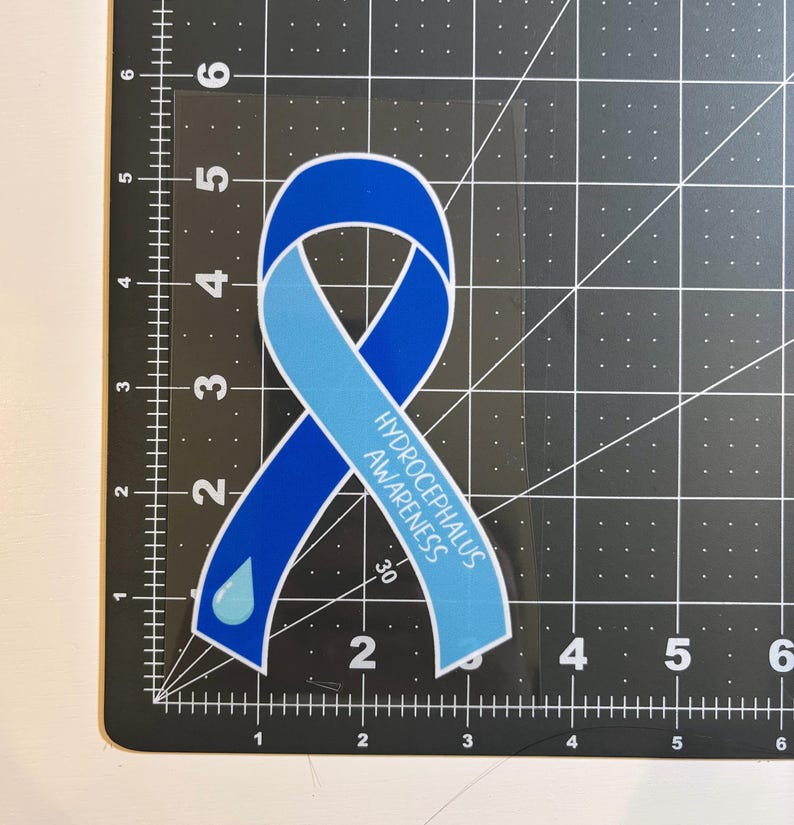 Hydrocephalus Awareness Ribbon Car Decal | Hydrocephalus Decal ...