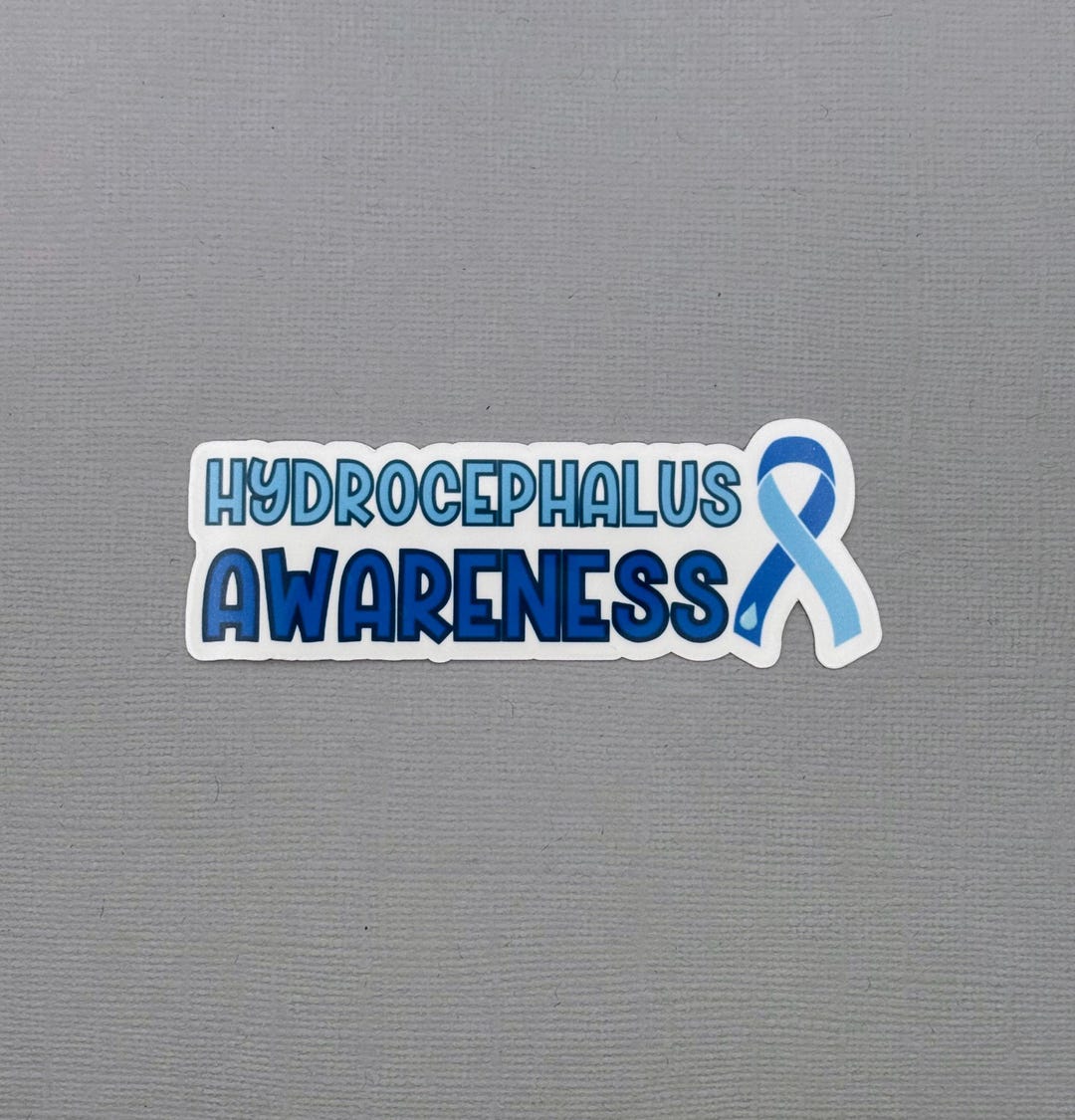 Hydrocephalus Awareness With Ribbon Sticker | Hydrocephalus Sticker ...