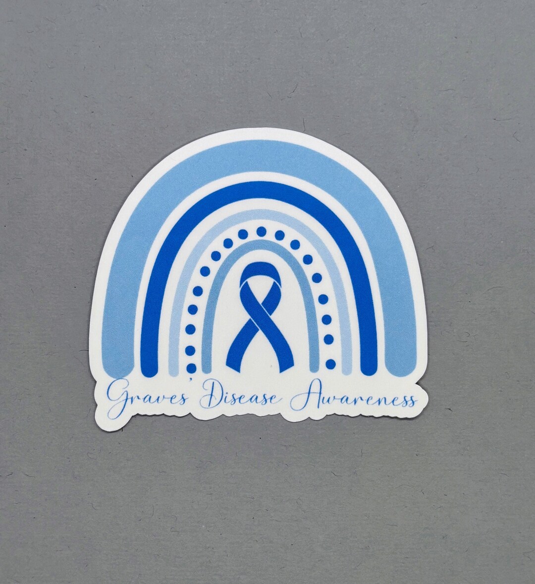 Grave's Disease Awareness Rainbow Sticker | Autoimmune Disease Sticker ...