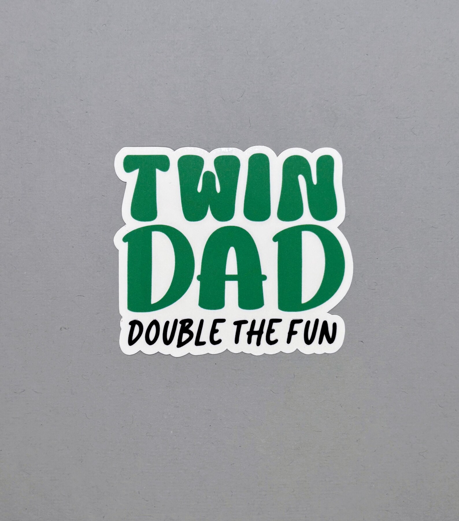 Twin Dad Double the Fun Sticker Gift for Dad Gift for Him Gift for ...