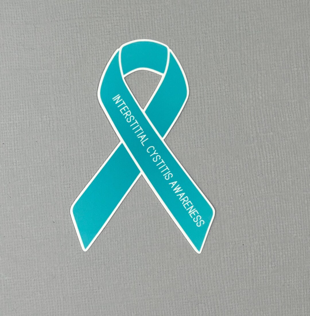 Interstitial Cystitis Awareness Ribbon Sticker | Interstitial Cystitis ...