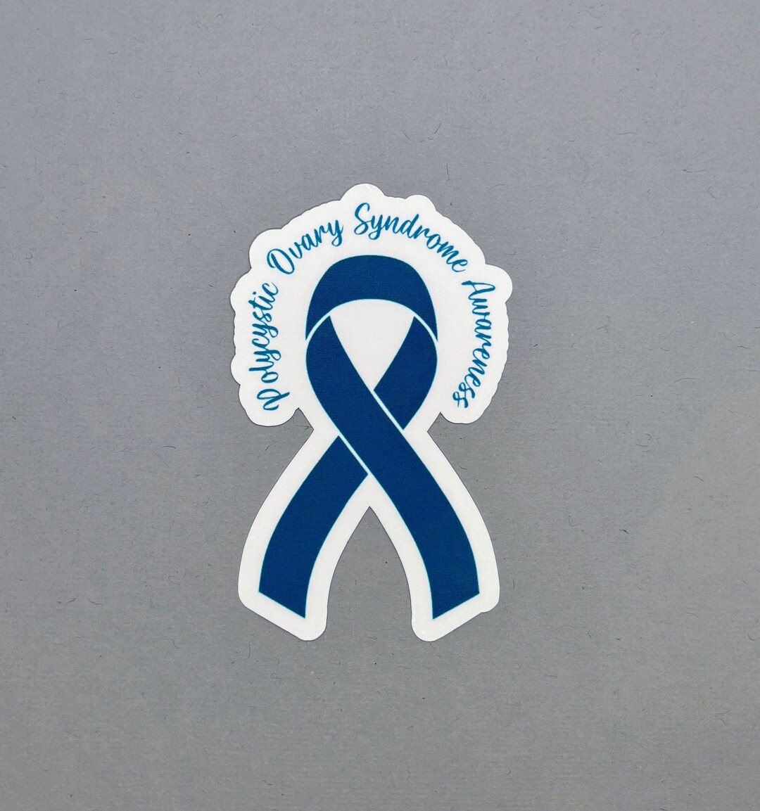PCOS Awareness Ribbon Sticker | Polycystic Ovary Syndrome | PCOS ...