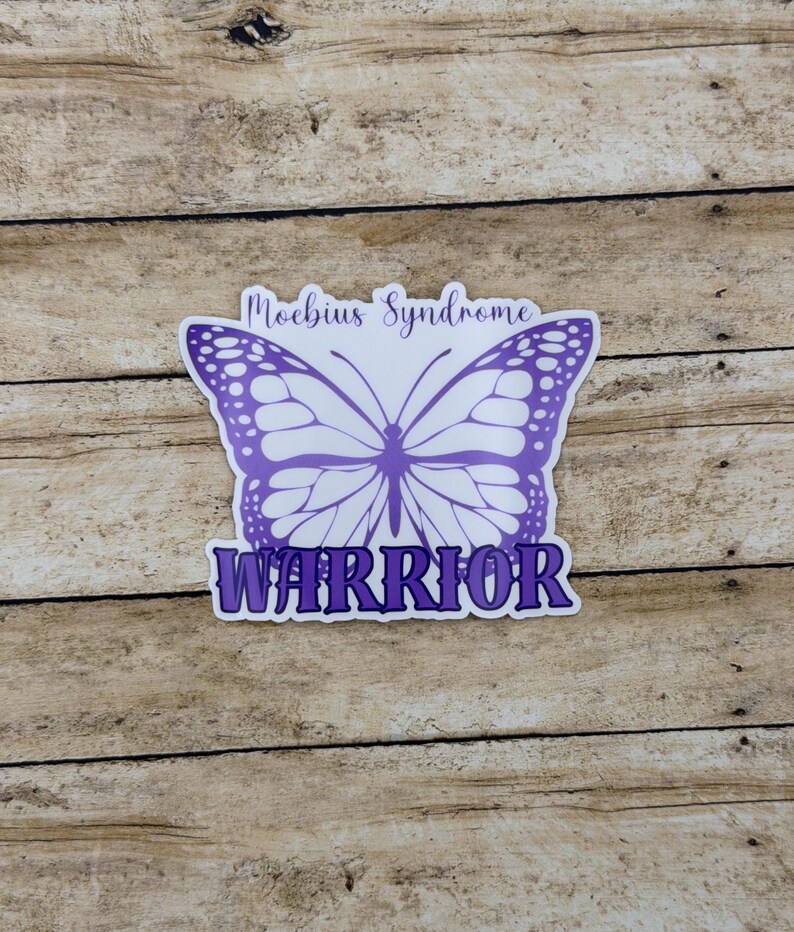 Moebius Syndrome Warrior Butterfly Sticker | Water Resistant Sticker - Etsy