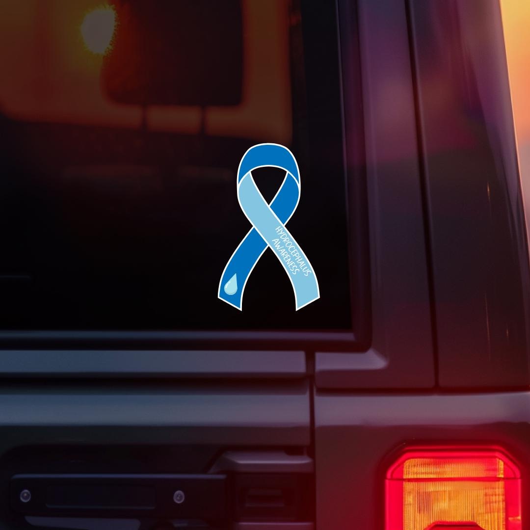 Hydrocephalus Awareness Ribbon Car Decal | Hydrocephalus Decal ...