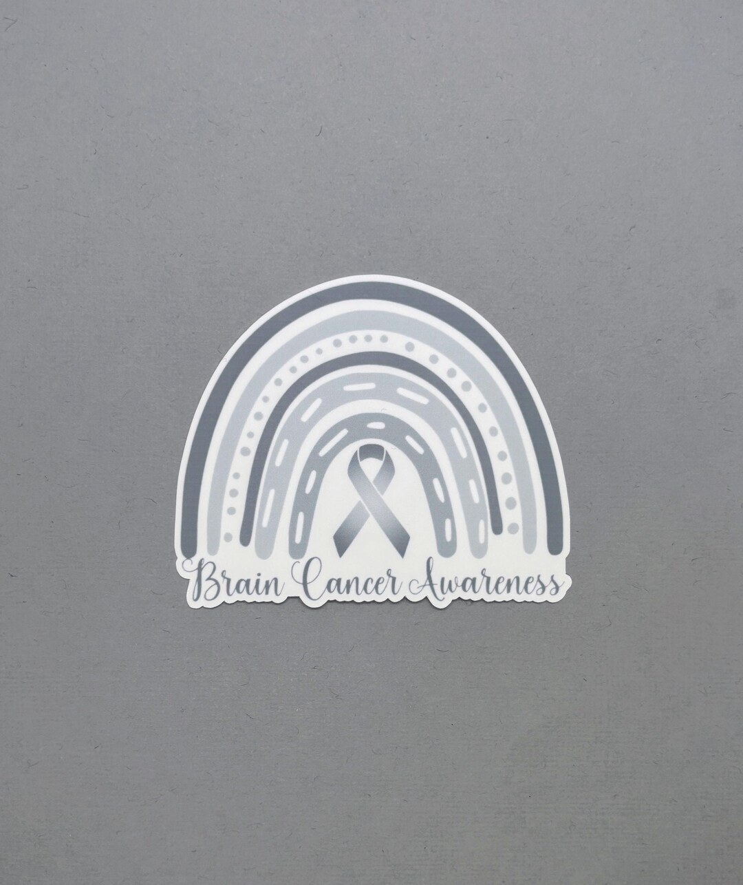 Brain Cancer Awareness Rainbow Sticker | Brain Cancer Sticker | Brain ...