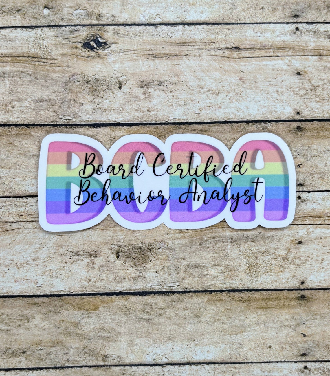 Board Certified Behavior Analysis BCBA Rainbow Sticker BCBA Sticker ABA ...