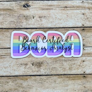 Board Certified Behavior Analysis BCBA Rainbow Sticker | BCBA Sticker ...