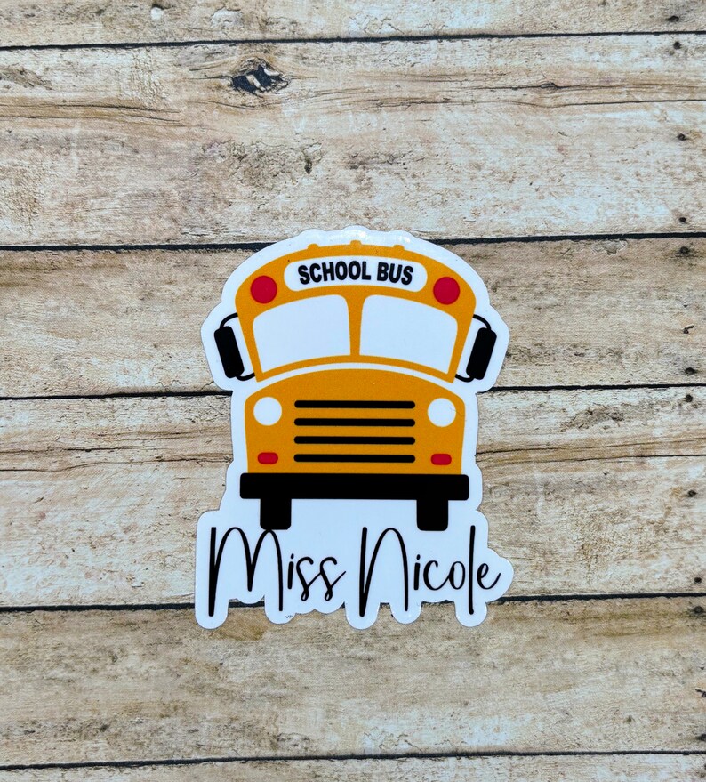 Personalized School Bus Driver Sticker Gift for School Bus Driver Gift ...