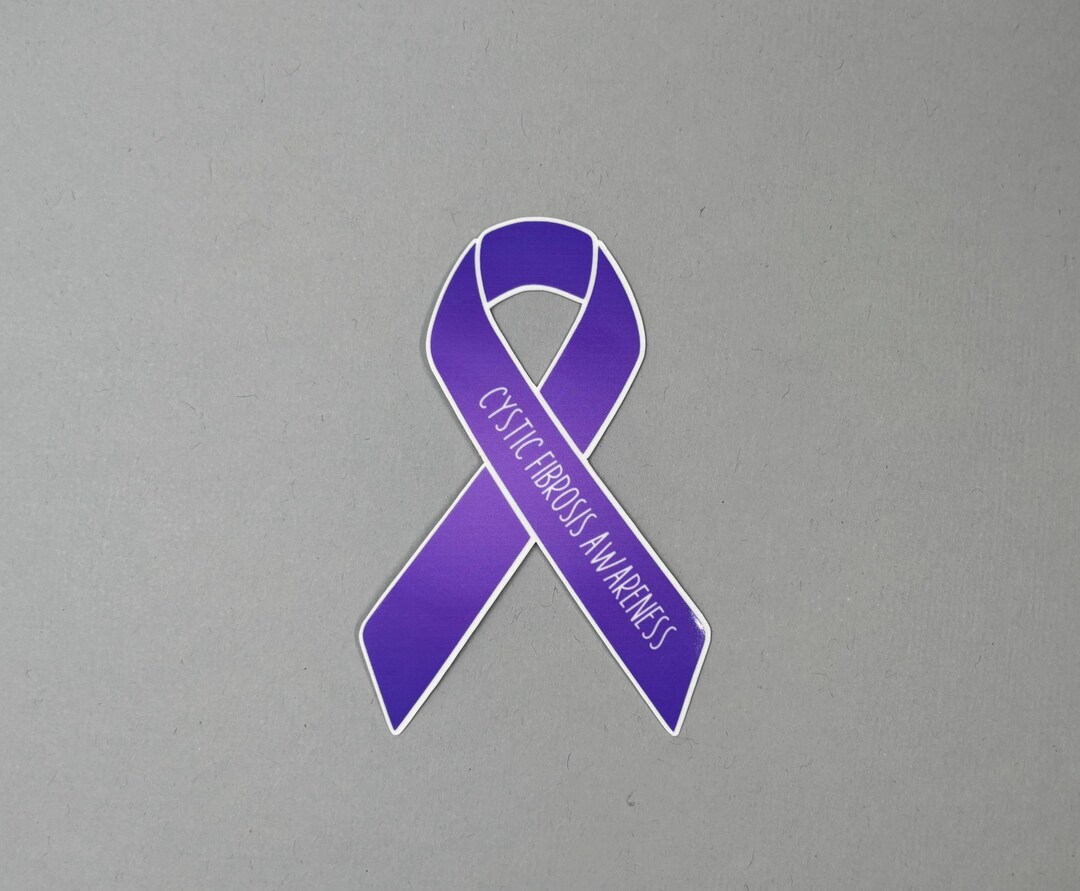 Cystic Fibrosis Awareness Ribbon Sticker | Cystic Fibrosis Sticker | Cystic Fibrosis Awareness ...