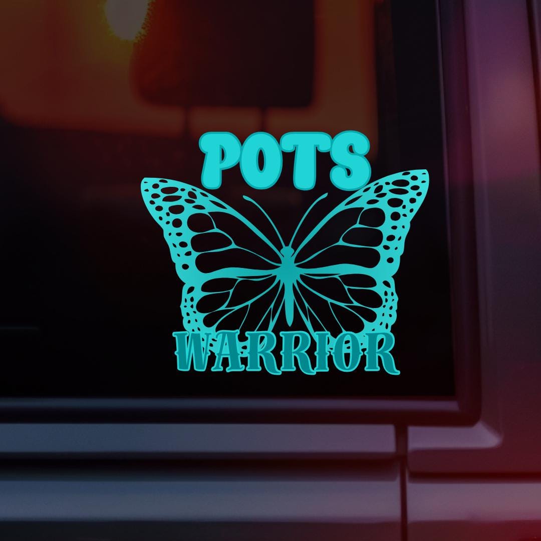 POTS Warrior Butterfly Car Decal | Postural Orthostatic Tachycardia ...
