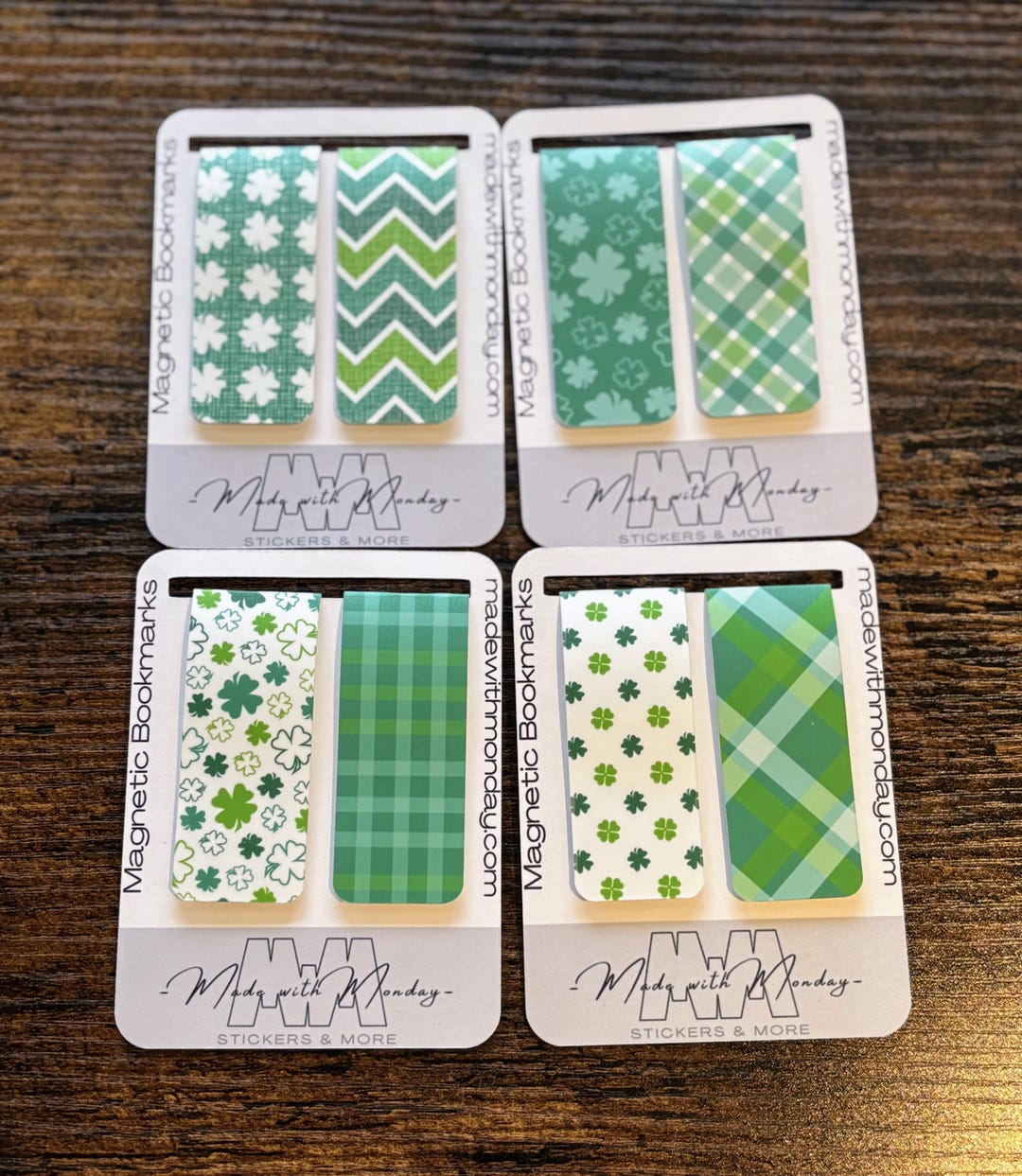 Custom Shamrock Magnetic Bookmarks | Irish Bookmark | Magnetic Bookmark ...