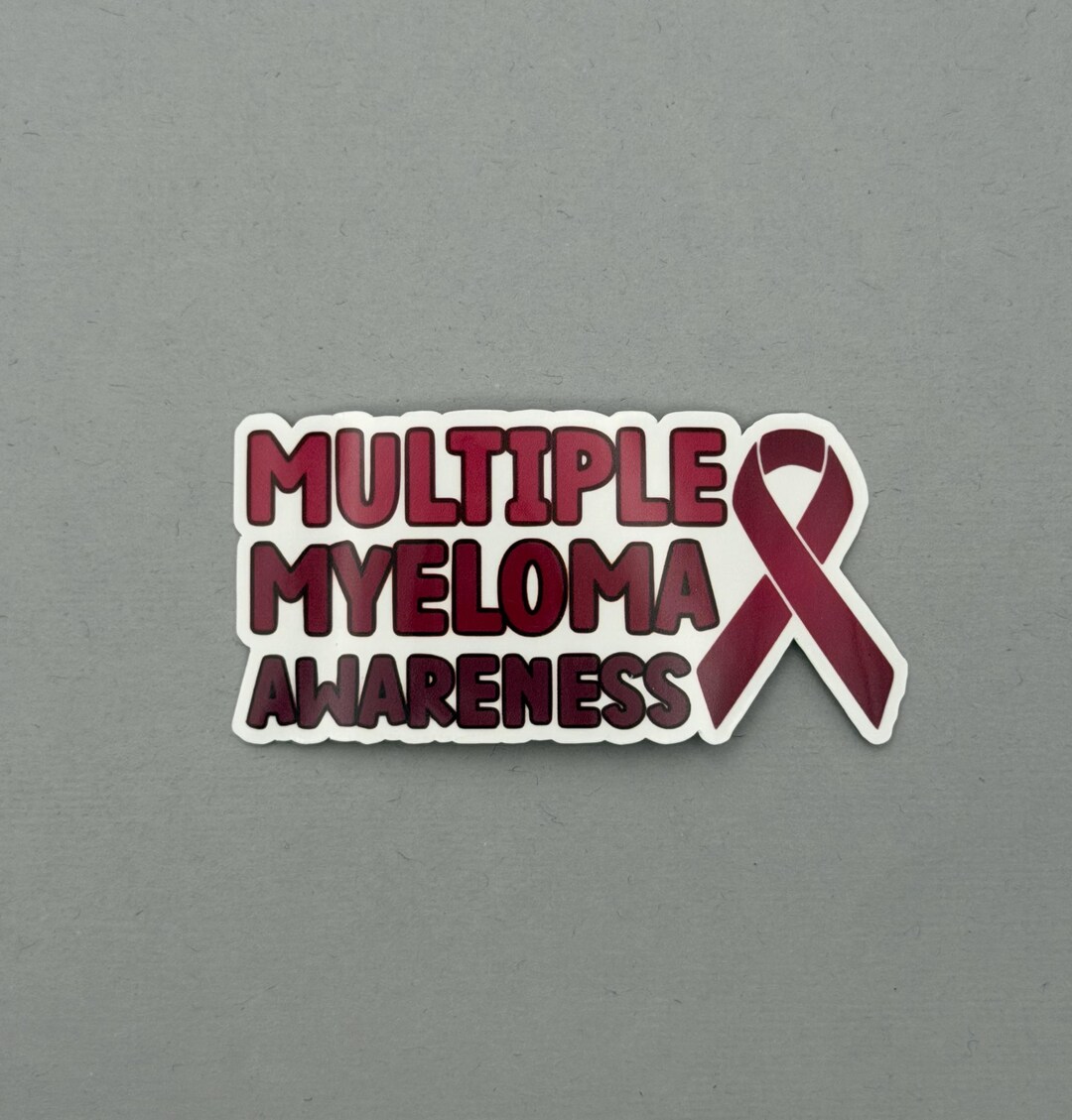 Multiple Myeloma Awareness With Ribbon Sticker | Water Resistant ...