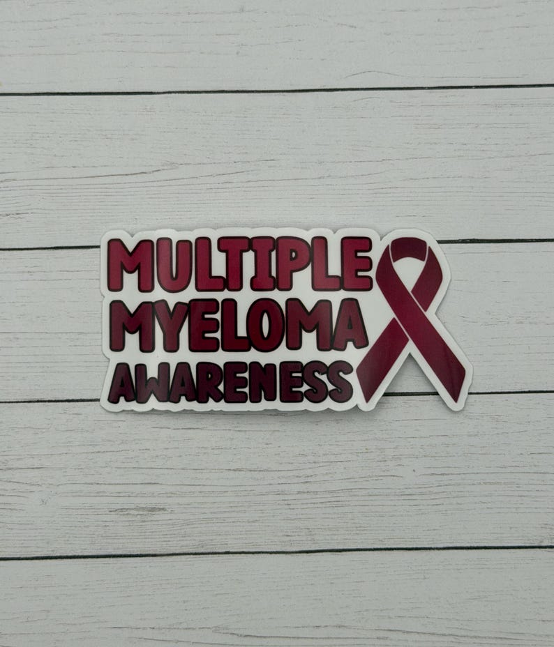 Multiple Myeloma Awareness With Ribbon Sticker | Water Resistant ...
