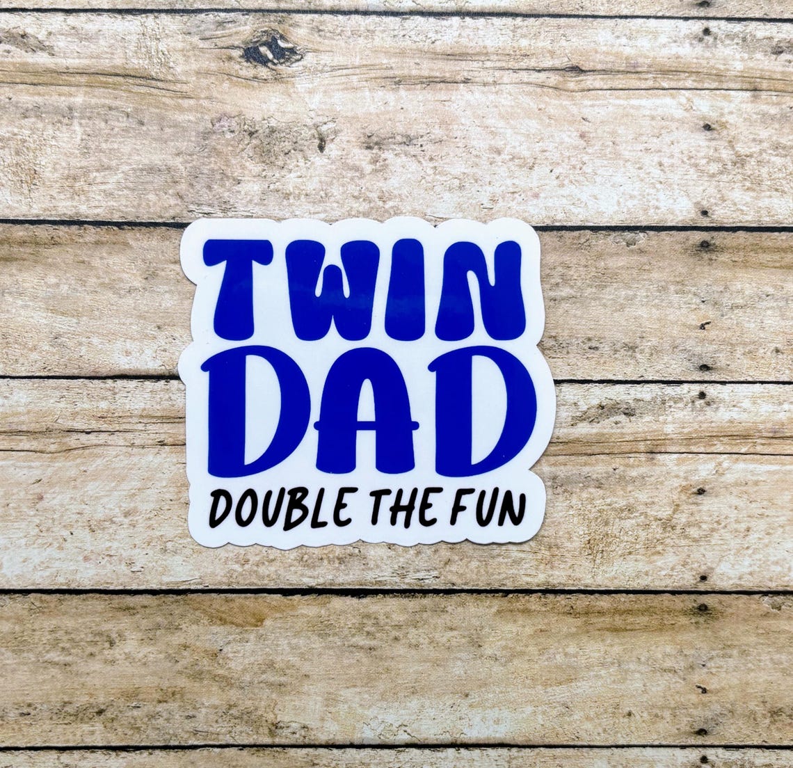 Twin Dad Double the Fun Sticker Gift for Dad Gift for Him Gift for ...