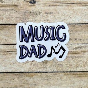 Music Dad Sticker | Gift for Dad | Gift for Him | Gift for Father's Day ...